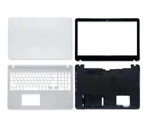 Корпус для Sony Vaio SVF152 SVF153 SVF152a23t SVF1541 белый/черный white ABCD case