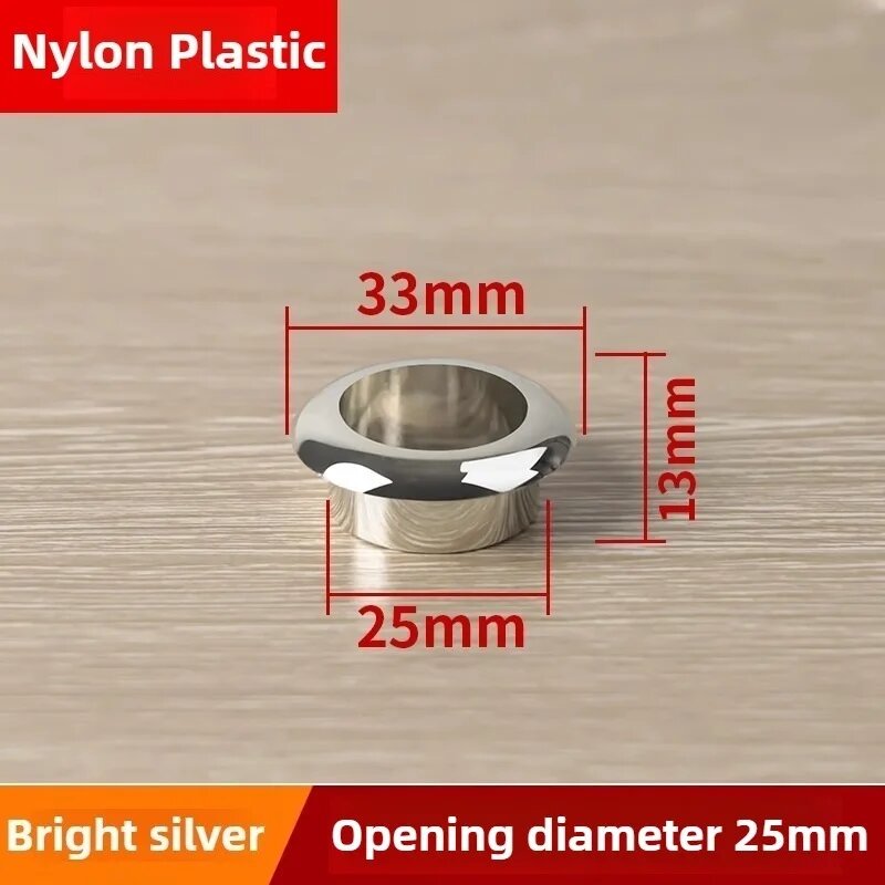 Кабельная втулка Nylon Plastic, 25mm, Bright silver