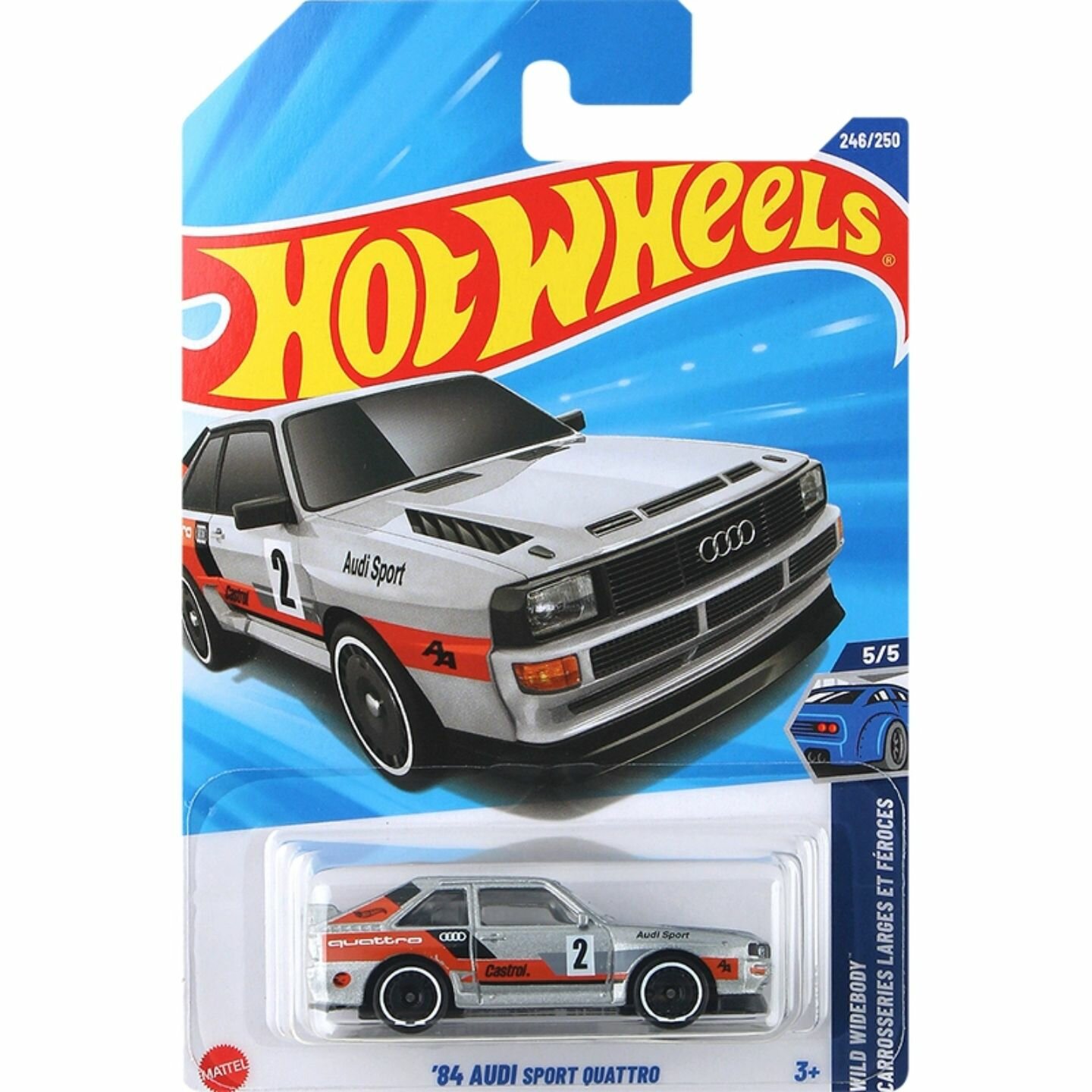 Коллекционная модель Hot Wheels 1:64 '84 Audi Sport Quattro Коллекционная модель автомобиля из сплава, лимитированная серия, легенда ралли