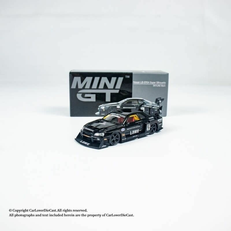 TSM-MINIGT Модель машины 1:64 литая модель игрушки(MINIGT844-Ниссан GTR R34)