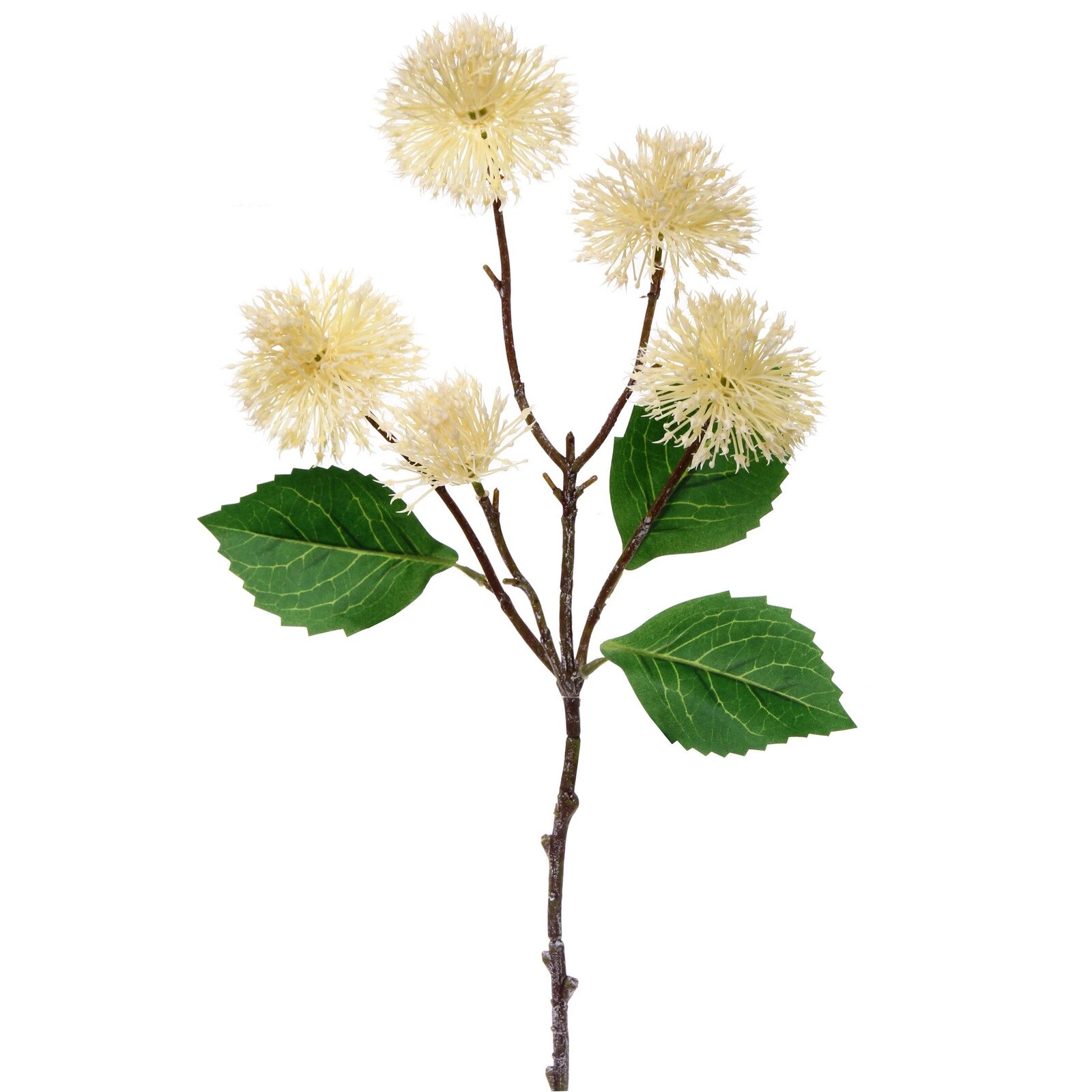 Цветок искусственный "Natur" каштан белый 50см, пластиковая ветка для декора интерьера
