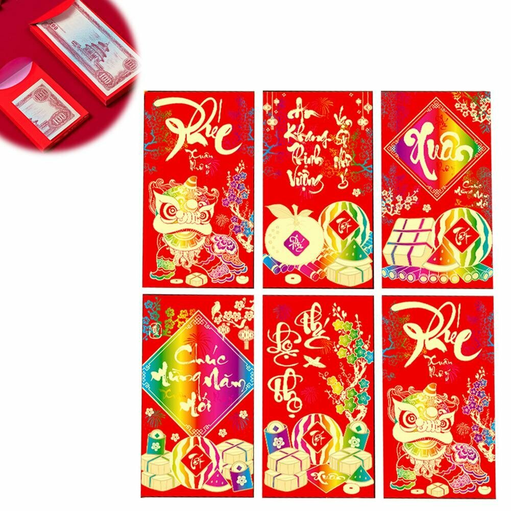 Красные конверты на Китайский Новый год 2026, конверты для денег, счастливый красный конверт Хунбао для Праздника Весны и Лошади