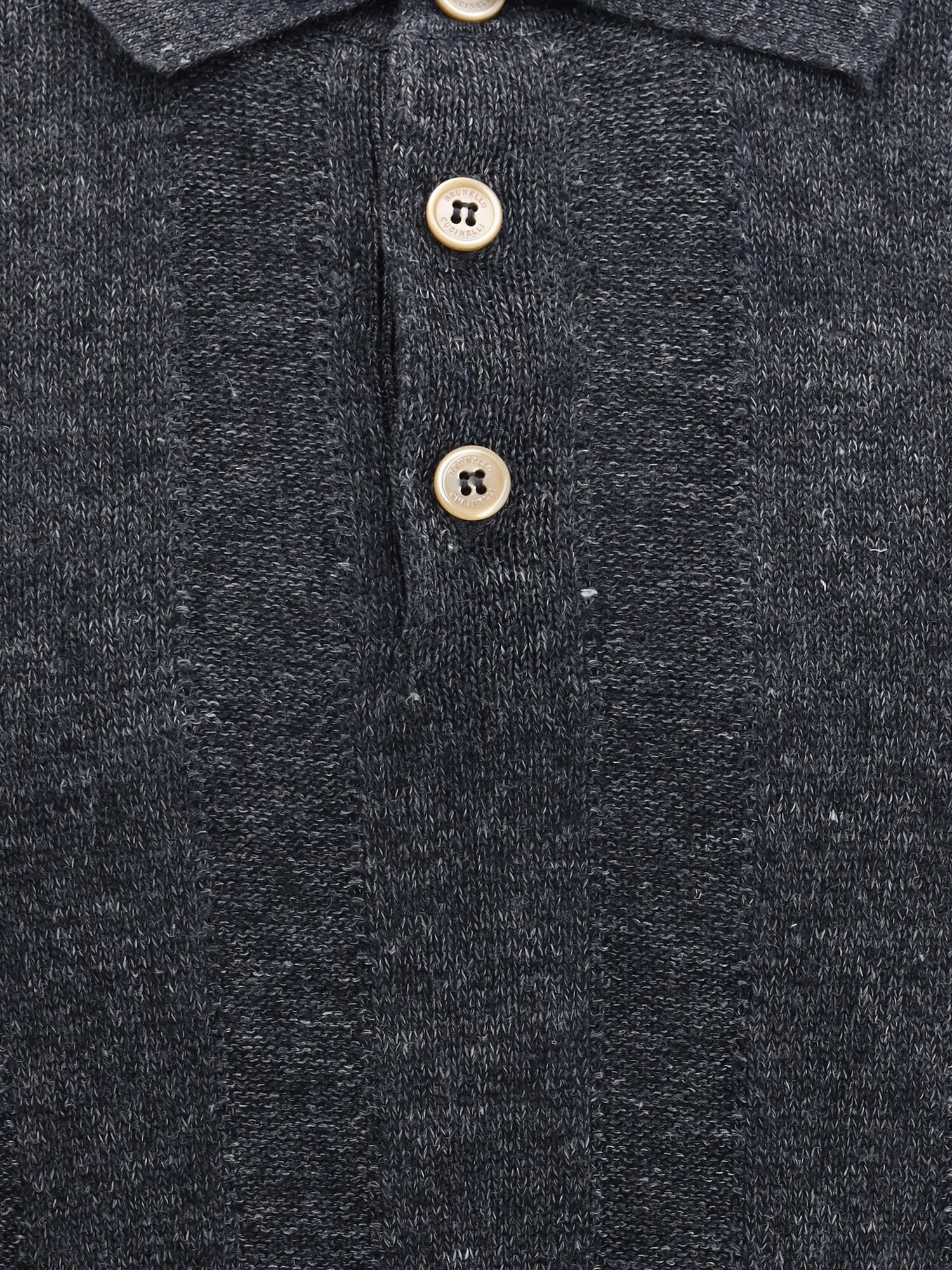 Рубашка BRUNELLO CUCINELLI Button short-sleeve polo shirt, размер 54, серый — фото 1