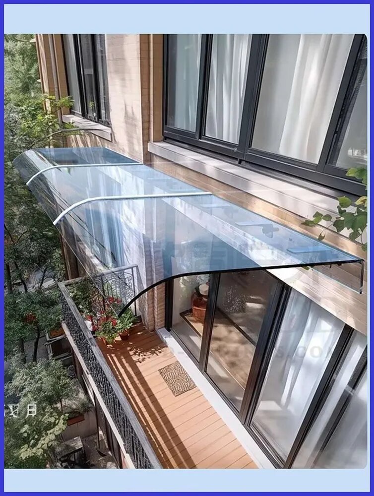 LNOSTOKA Тент маркиза для дома Готовый навес для крыльца, Расширение 60см