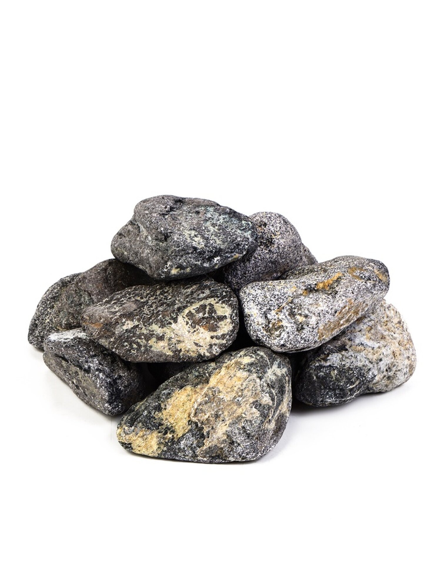 Камни для бани «Хромит», 10 кг, обвалованные, фракция 7-15 см, в коробке