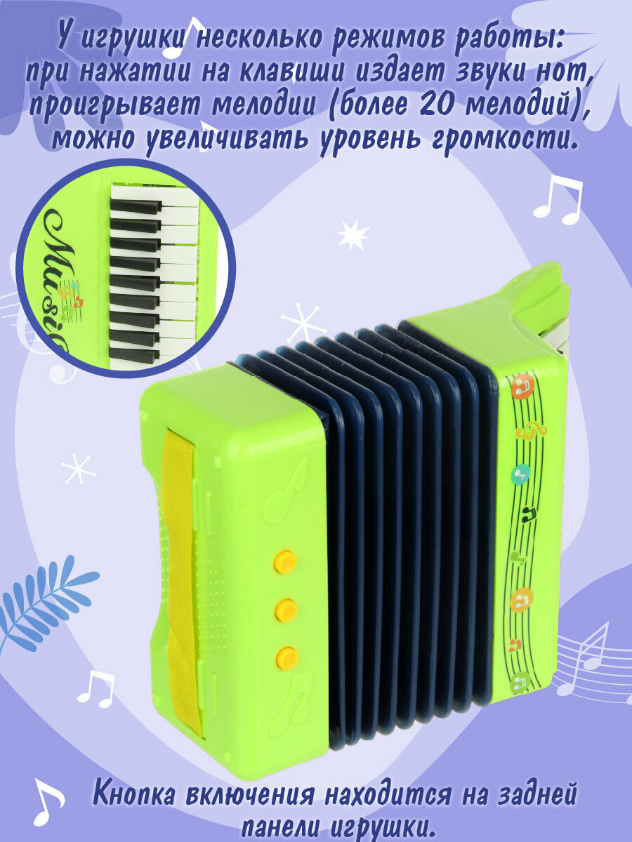 Аккордеон Veld Co 134170, игровой, для развития музыкальных навыков — фото 1