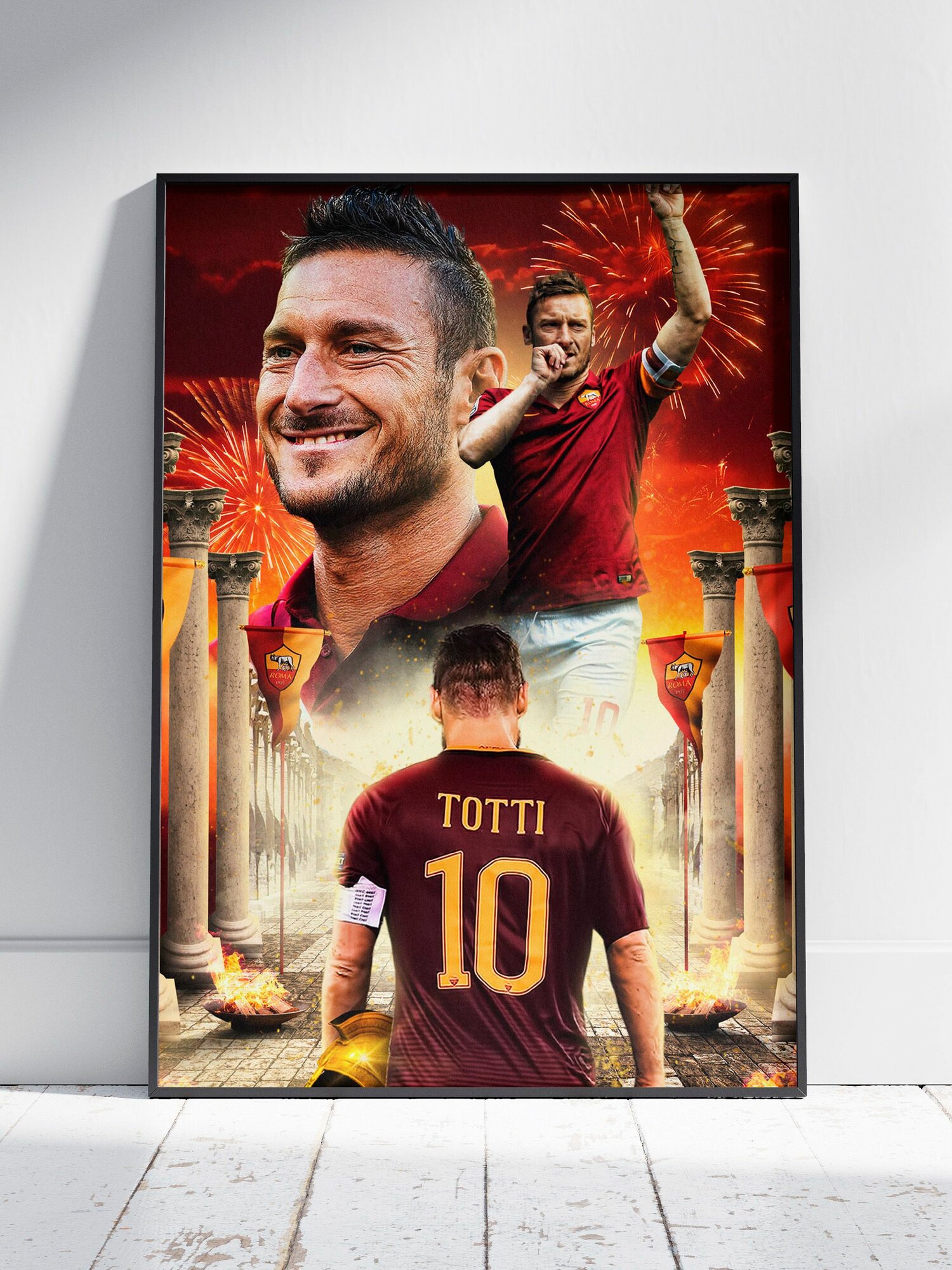 Плакат на стену для интерьера Лучшие игроки фифа (Франческо Тотти - Francesco Totti 2) A4 (21x30 см)
