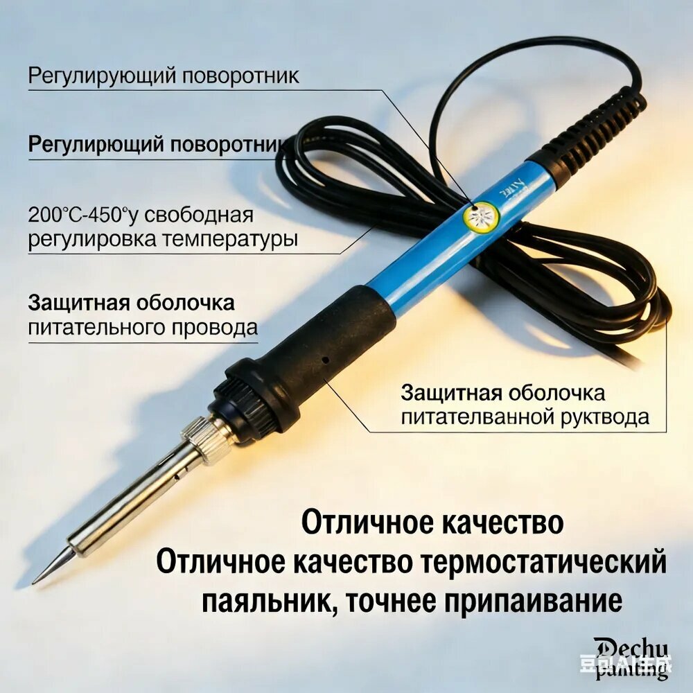 Паяльник 60 Вт, Керамический нагреватель, 1 предметов