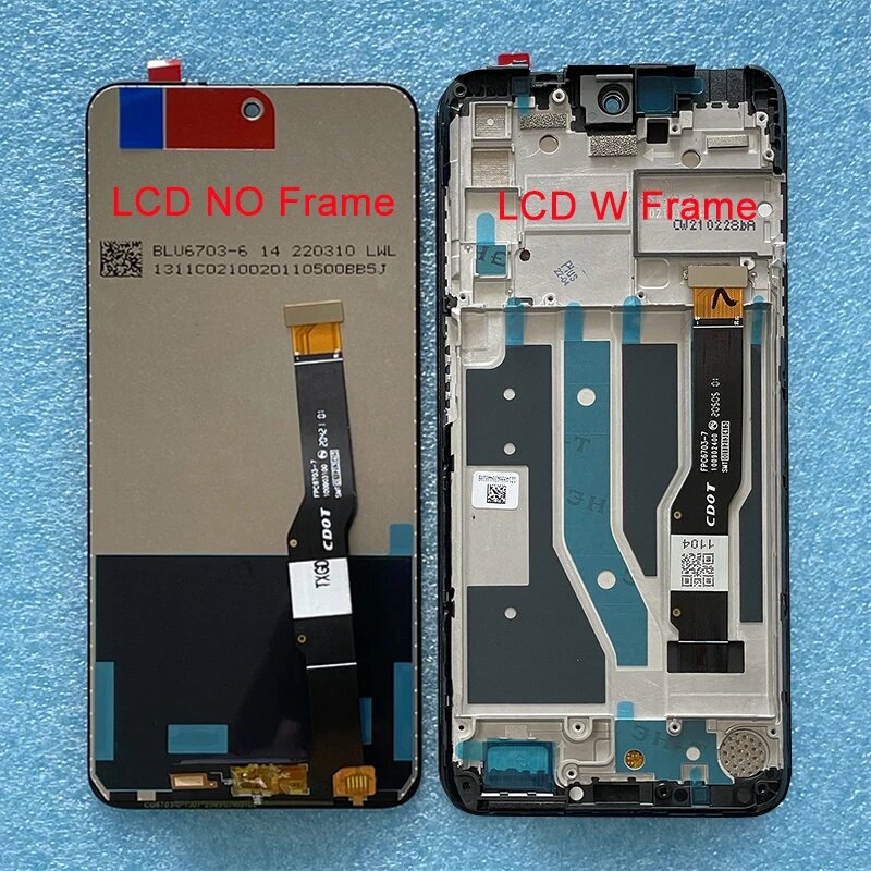 Экран сенсорный в рамке для TCL 20S/20L/20L Plus