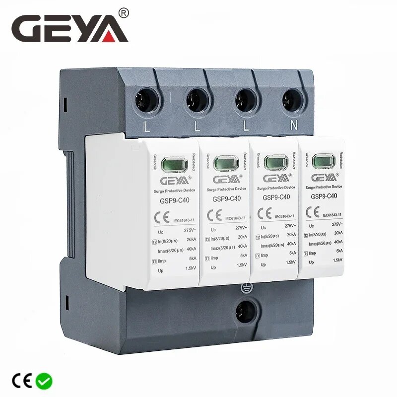 GEYA GSP9 стабилизатор напряжения 4P AC400V 40KA