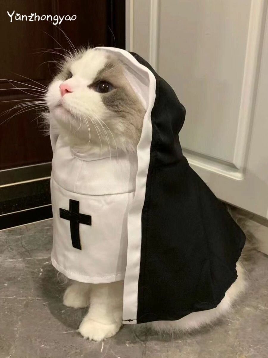 Монахийский наряд, Смешная одежда для собак и кошек, COSPLAY, Хэллоуин костюм для собаки одежда для кошек хэллоуинский костюм
