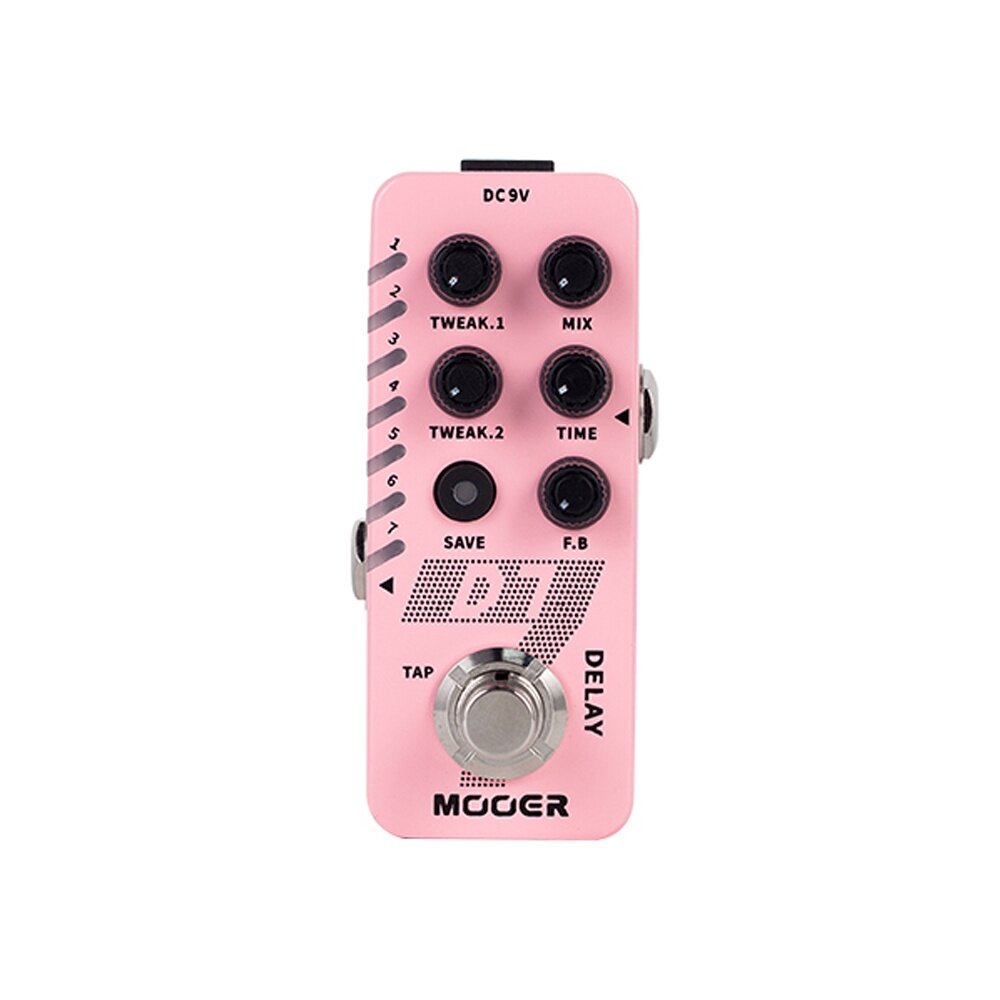 Педаль гитарная Mooer D7, задержка, 6 эффектов, Looper, 150 секунд