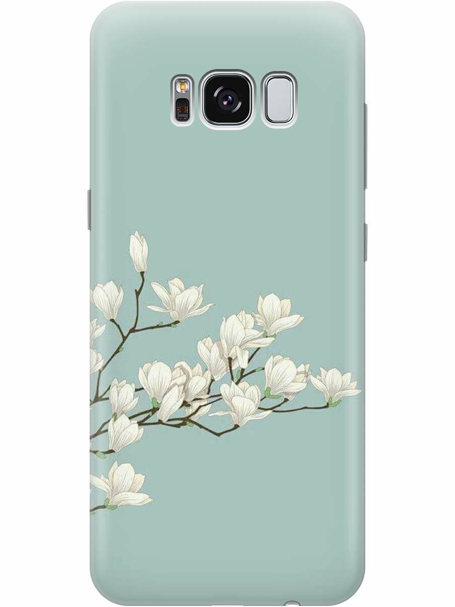 Чехол - накладка ArtColor для Samsung Galaxy S8 с принтом "Сакура на голубом"