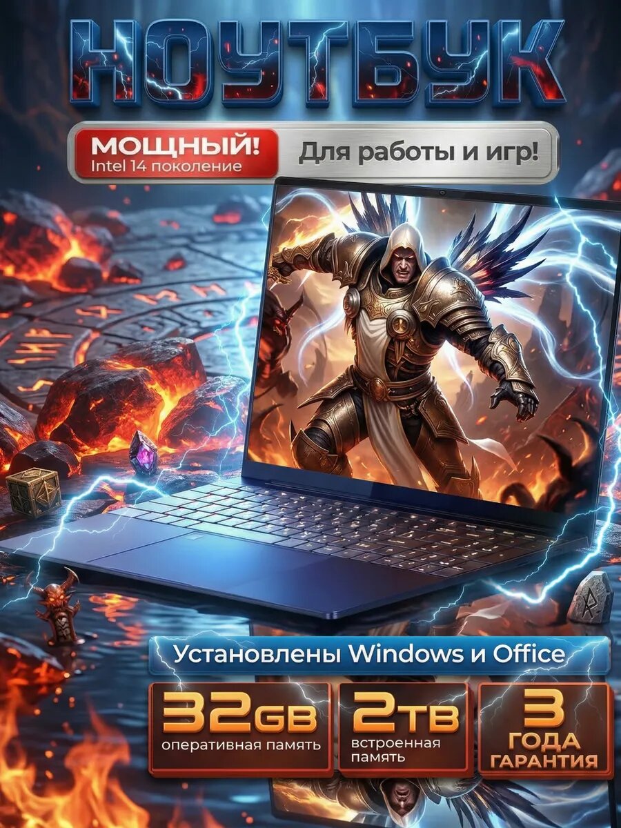 Ноутбук HiGH TECH R667 Intel H-Series RAM 32GB / SSD 2048GB