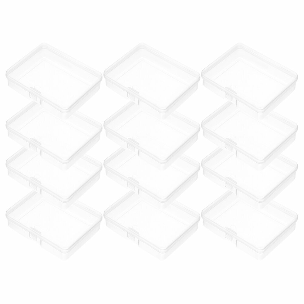 Миниатюрные пластиковые контейнеры для хранения с откидными крышками, маленькие коробки для хранения бусин, прозрачные коробки для хранения, 20 шт.