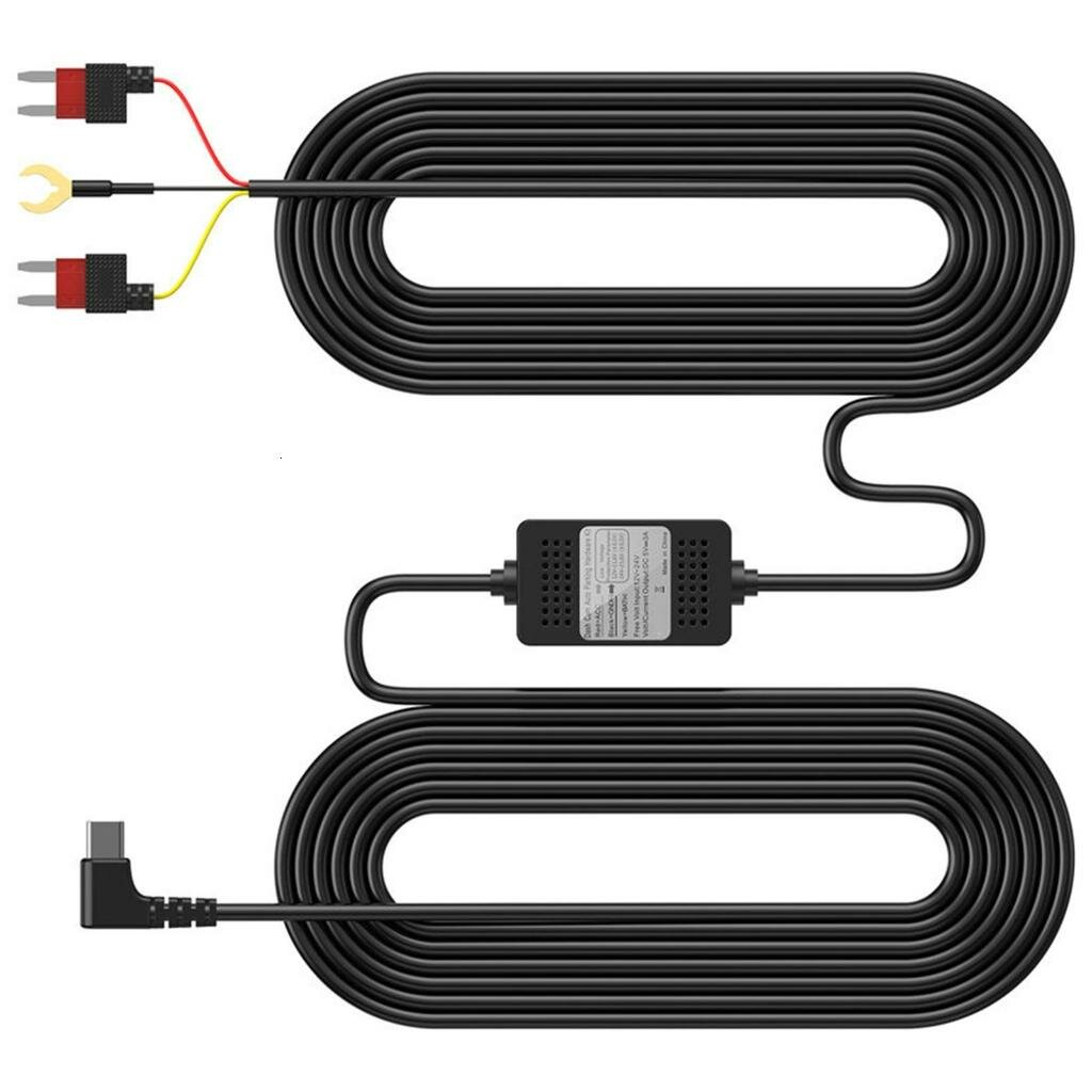 Комплект проводов для видеорегистратора с USB-C и защитой от перегрузки