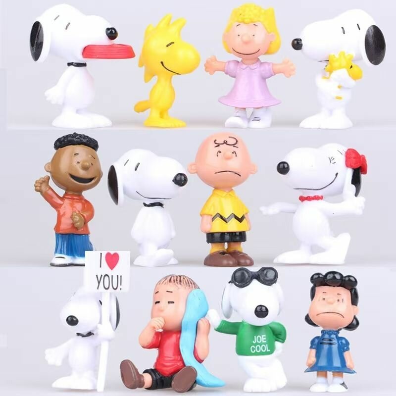 Фигурка Снупи (SNOOPY), 12 штук