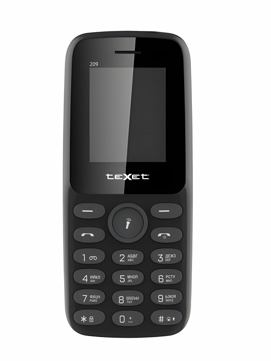 Мобильный телефон teXet TM-209 цвет черный