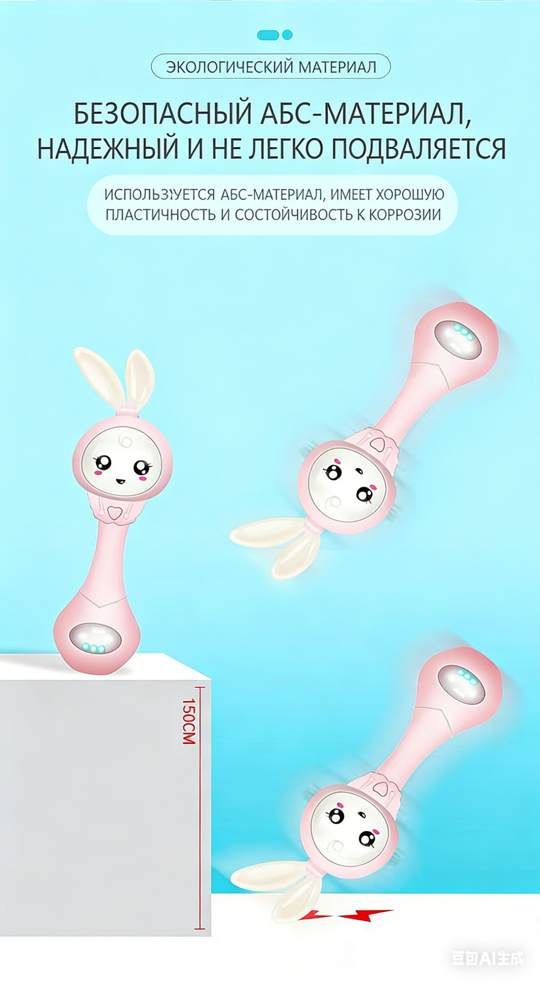 Интерактивная развивающая музыкальная игрушка Зайка Познавайка alilo R1+ Yoyo для малышей