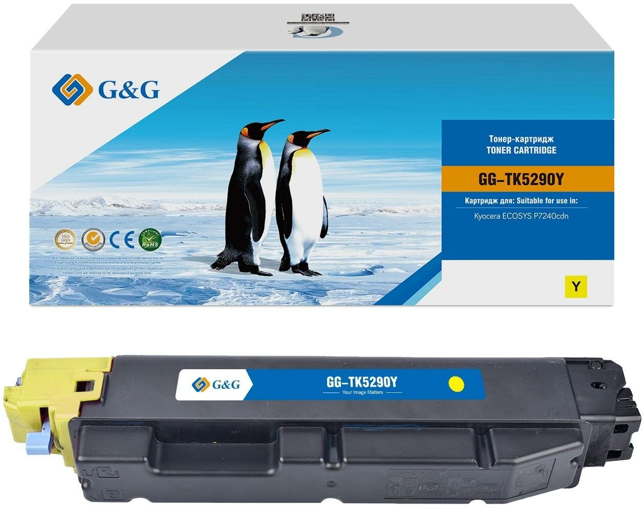 Картридж лазерный G&G TK5290Y желтый, 13000 страниц, для Kyocera ECOSYS P7240cdn (GG-TK5290Y)