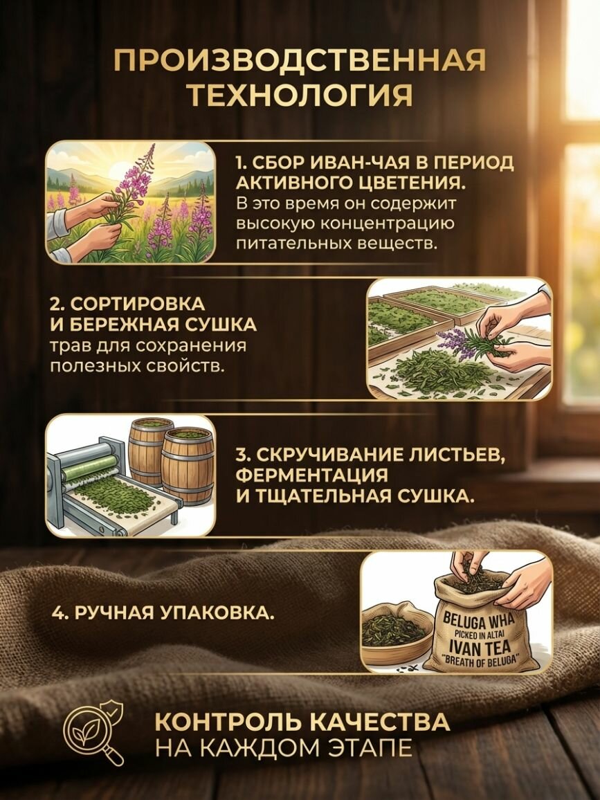 Чай Иван-чай ферментированный с малиной, листовой натуральный травяной, с ягодами, в подарок, 100 г — фото 1
