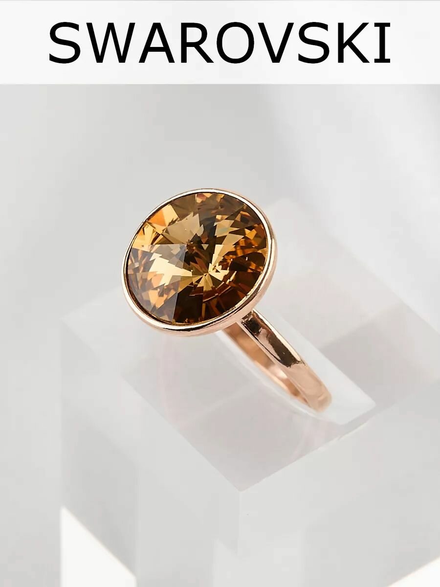 Кольцо, кристалл, кристаллы Swarovski