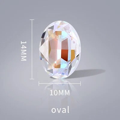 Овальные стразы 10x14mm, Цвет: Oval