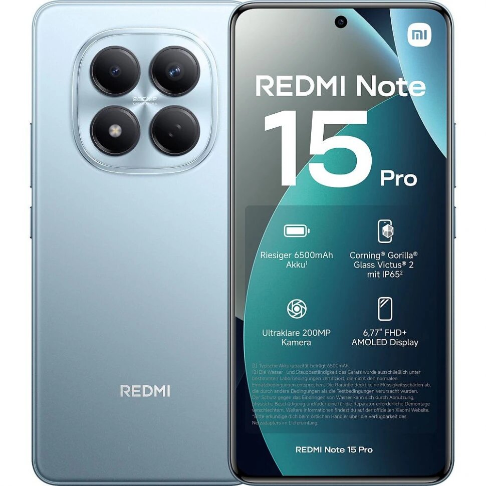Смартфон Xiaomi Redmi Note 15 Pro 4G 12/512Gb Glacier Blue (Global Version)