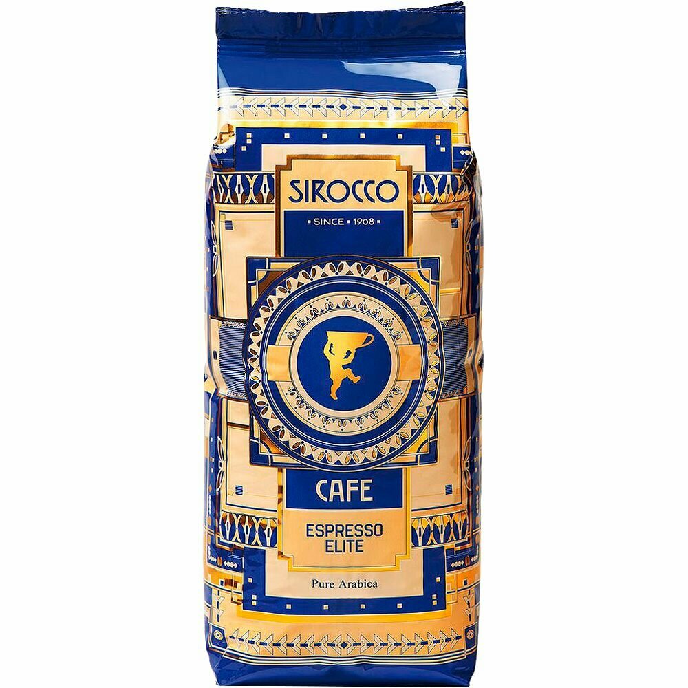 Швейцарский кофе в зернах SIROCCO Espresso Elite (500 гр) - 100% арабика темной обжарки для любой кофеварки