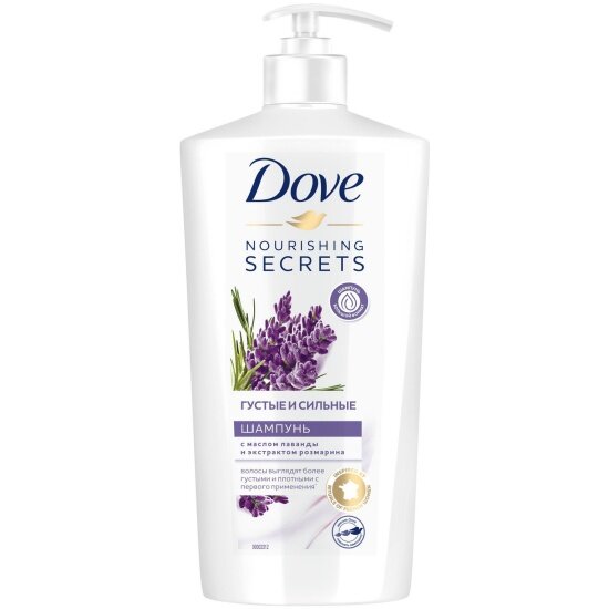 Шампунь для волос Дав (dove) DOVE Nourishing Secrets Густые и сильные, Лаванда и розмарин, 630 мл