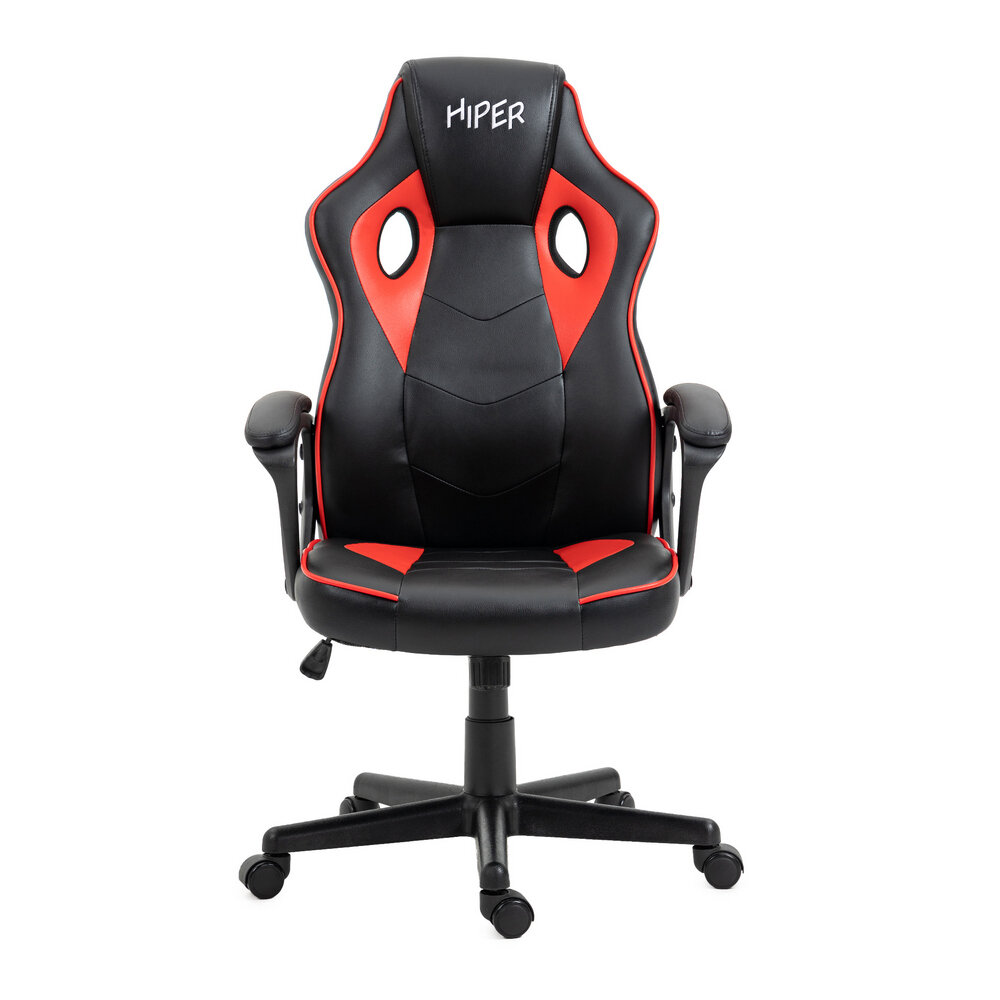 Игровое кресло HIPER HGC004, искусственная кожа, на колесиках, регулировка по высоте, до 150кг