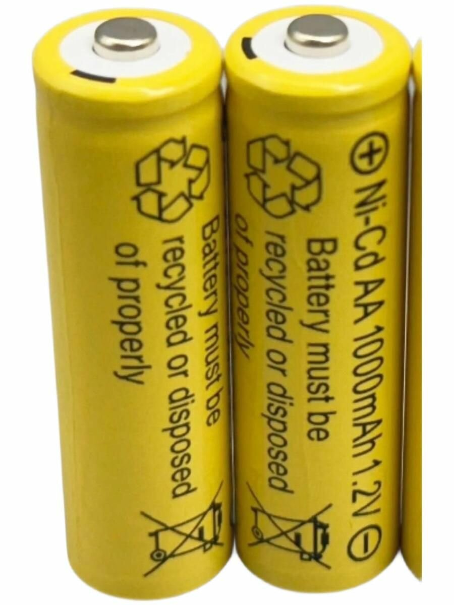 Аккумуляторные никель-кадмиевые батарейки АА, 1000mah, 2шт.