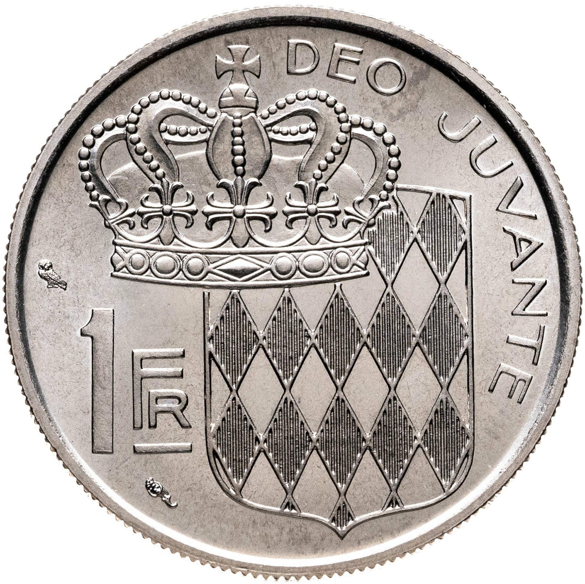 Монако 1 франк franc 1974, Никель, в сохранности BUNC