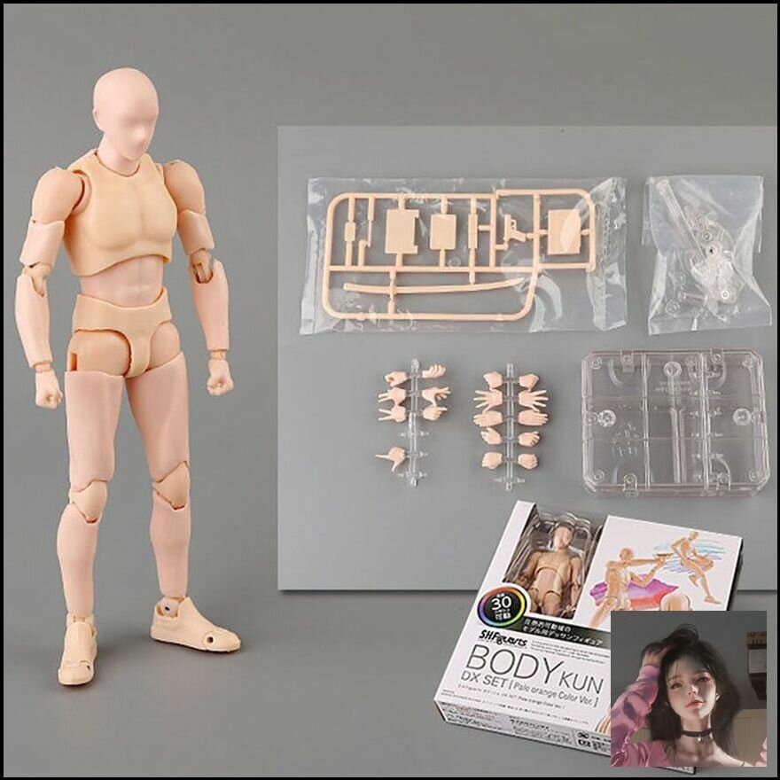 Фигурка-манекен Body Kun SHF, подвижная модель для рисования из ПВХ