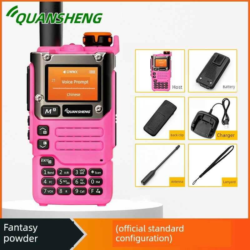 Радиостанция Quansheng UVK6, сказочный розовый, обновленная версия V3