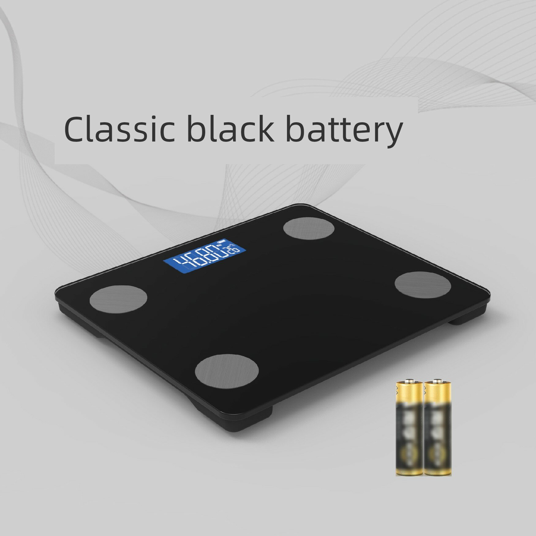 CF132 Bluetooth умные весы для тела с батарейным питанием - черный для домашнего использования, точное измерение веса и