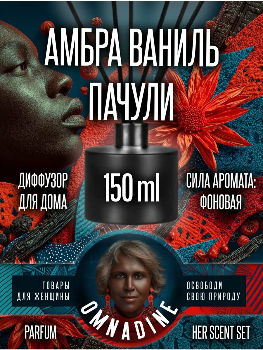 Парфюмированный диффузор для дома пачули амбра