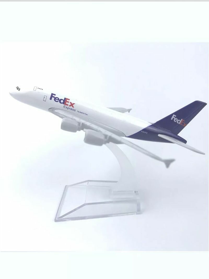 Металлическая модель самолета Fedex A380 (16 см)