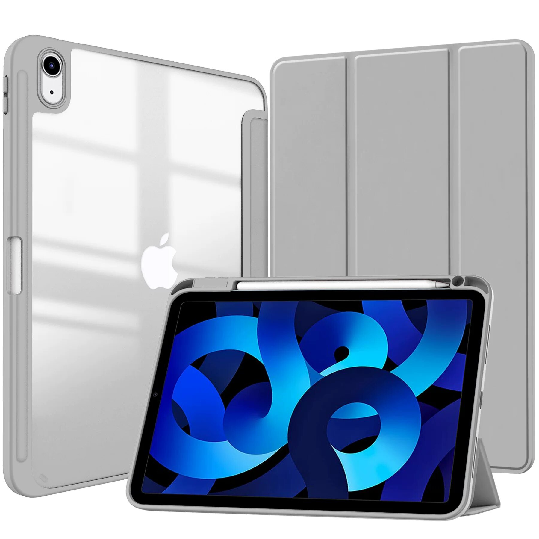 Чехол из акрила для iPad mini 6/7 8,3 дюйма с отделением для ручки - Космический серый