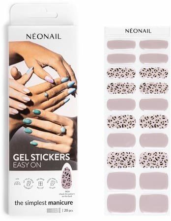Гелевые наклейки для ногтей NeoNail Easy On Gel Stickers, оттенок M04, 20 шт