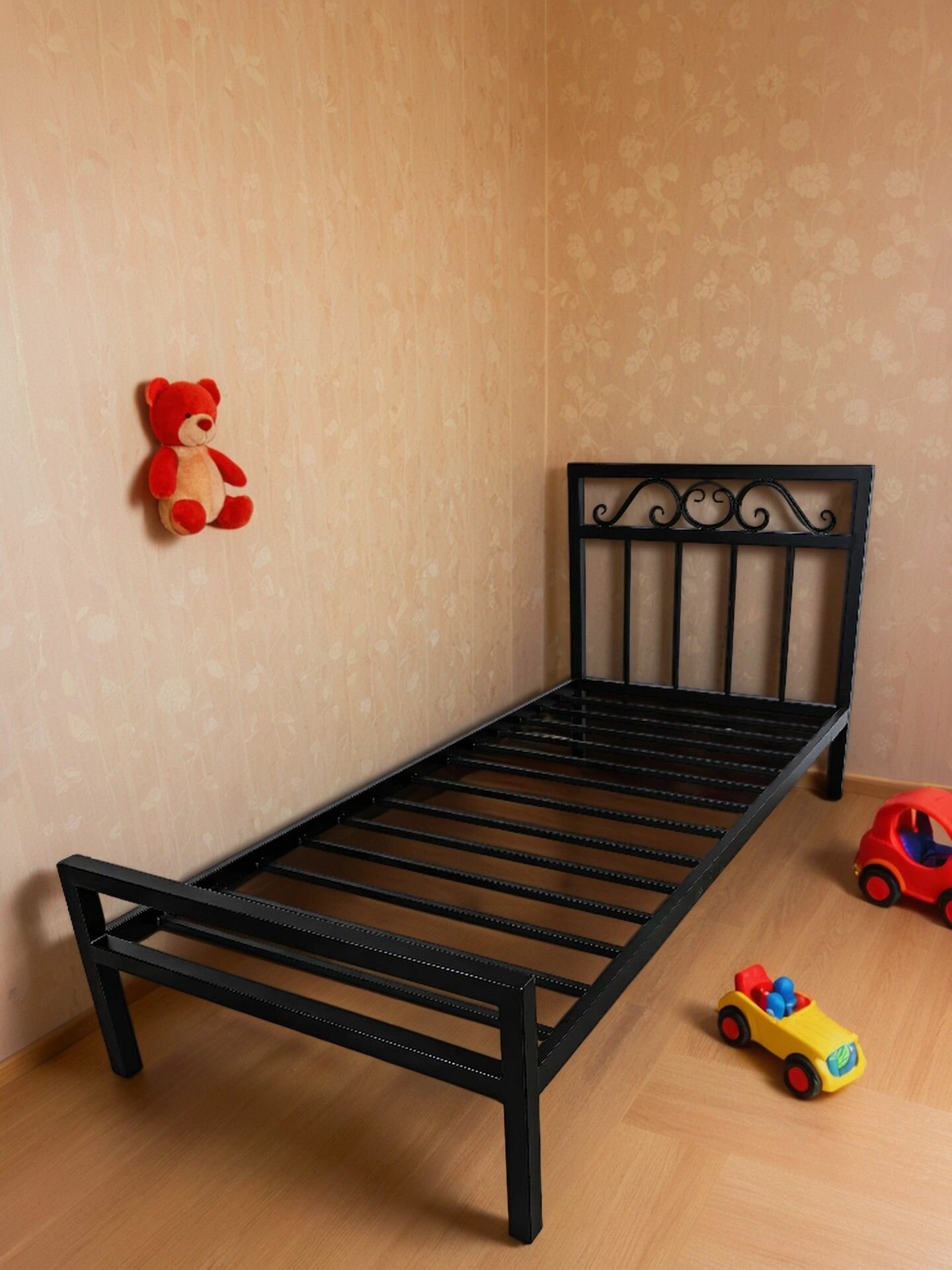 Кровать LOFT Mebel Мира, металлическая, ортопедический эффект, 90 x 190 х 100 см