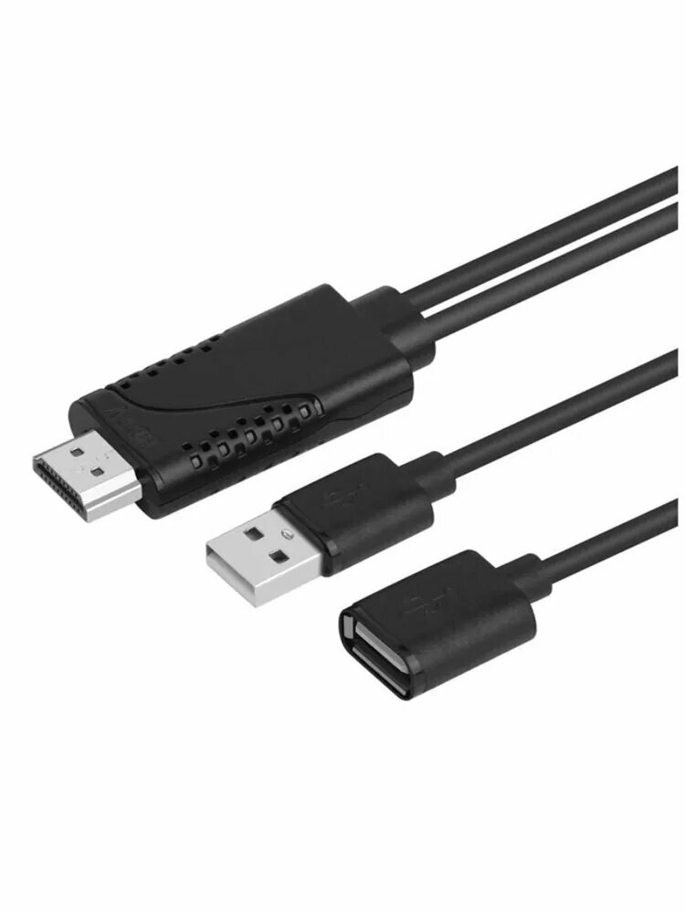 2 В 1 USB-Мама К -Совместимому Штекерному HDTV-Кабелю-Адаптеру 1080P Digital AV HD TV Projector Displays Converter Замена