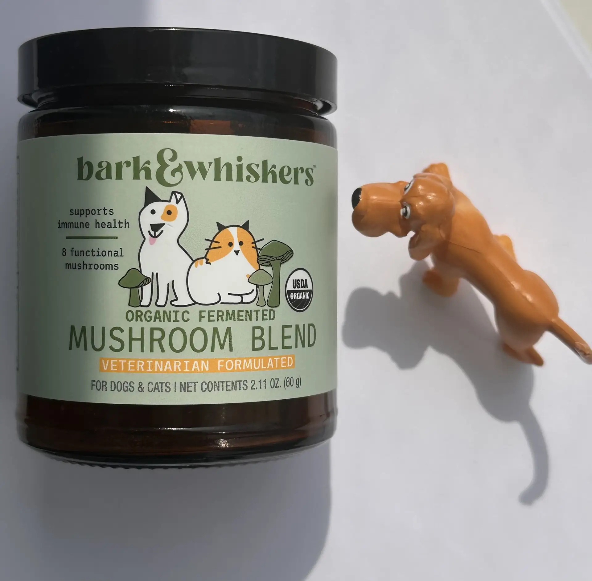 Dr. Mercola Organic fermented Mushroom blend for DOGS & CATS, 60г грибная смесь для кошек и собак