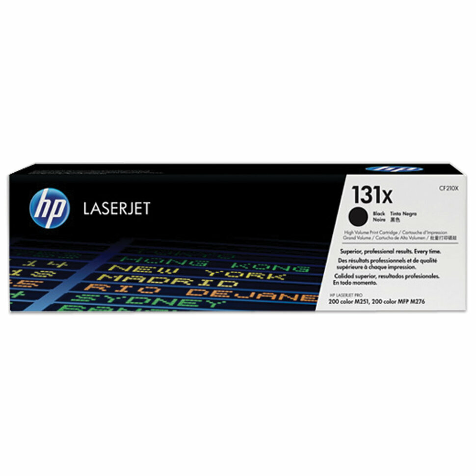 Картридж лазерный HP (CF210X) CLJ Pro 200 M276n/M276nw, №131X, черный, оригинальный, ресурс 2400 страниц, 361090