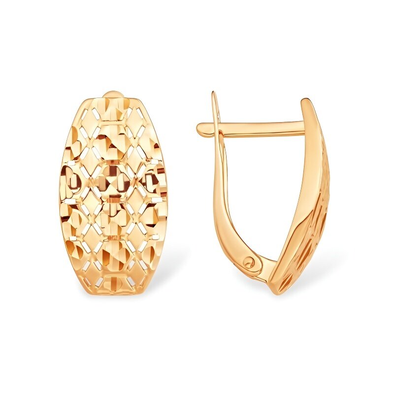Серьги Яхонт, красное золото, 585 проба