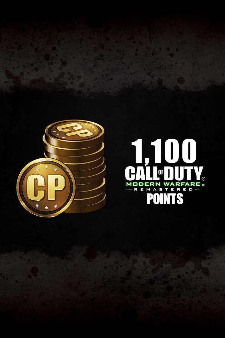 1,100 Call of Duty®: Modern Warfare® Remastered Points — игровая валюта для Xbox / Microsoft Store · Xbox · цифровой код · любой регион