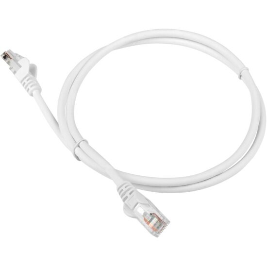 Патч-корд Lanmaster RJ45 - RJ45, 4 пары, UTP, категория 5е, 0.3 м, белый, LSZH