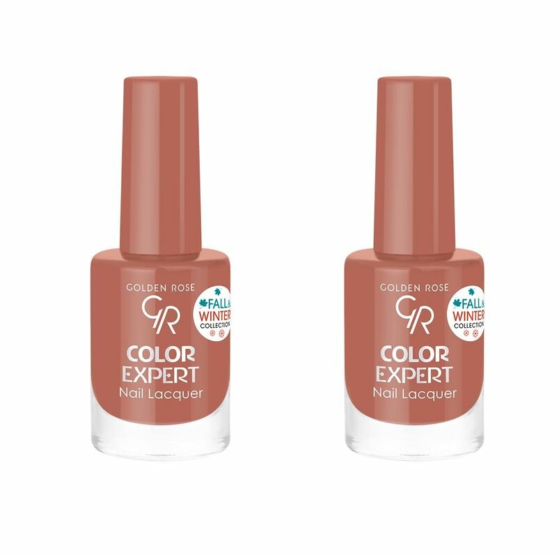 Golden Rose Лак для ногтей Color Expert Fall and Winter Collectio, тон 410, широкая кисточка, 10 мл, 2 шт