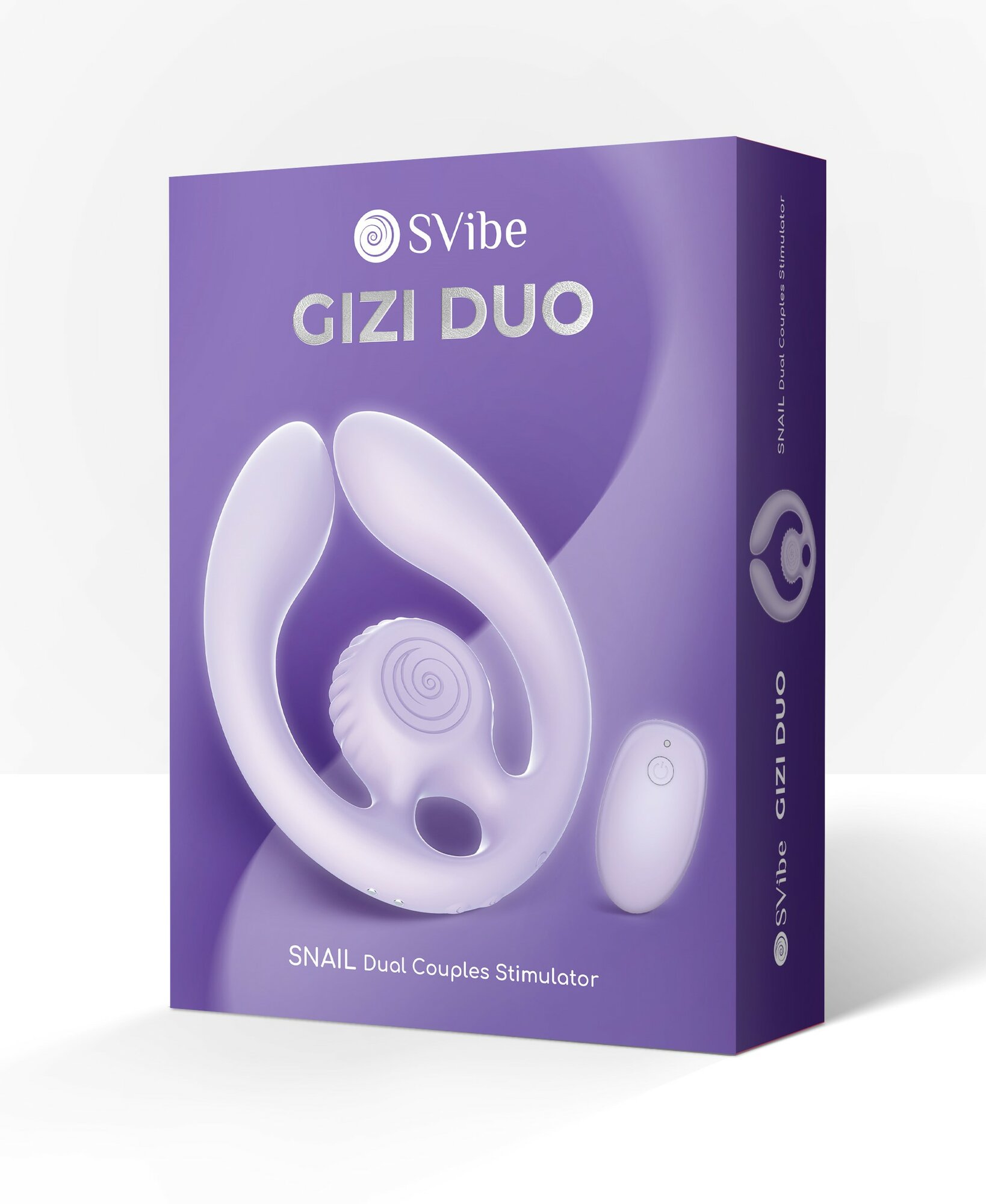 Парный вибромассажер Snail GIZI Duo бесконтактный парный вибратор для двоих, лиловый силикон