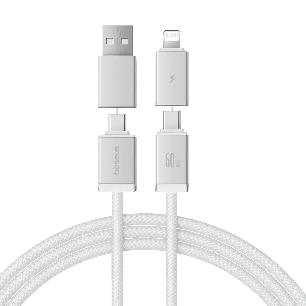 Кабель Baseus 4 в 1 USB для iPhone 15 16 Pro Max